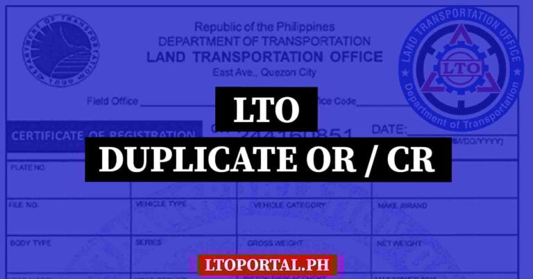 How to Get Duplicate OR/CR from LTO - LTO Portal PH