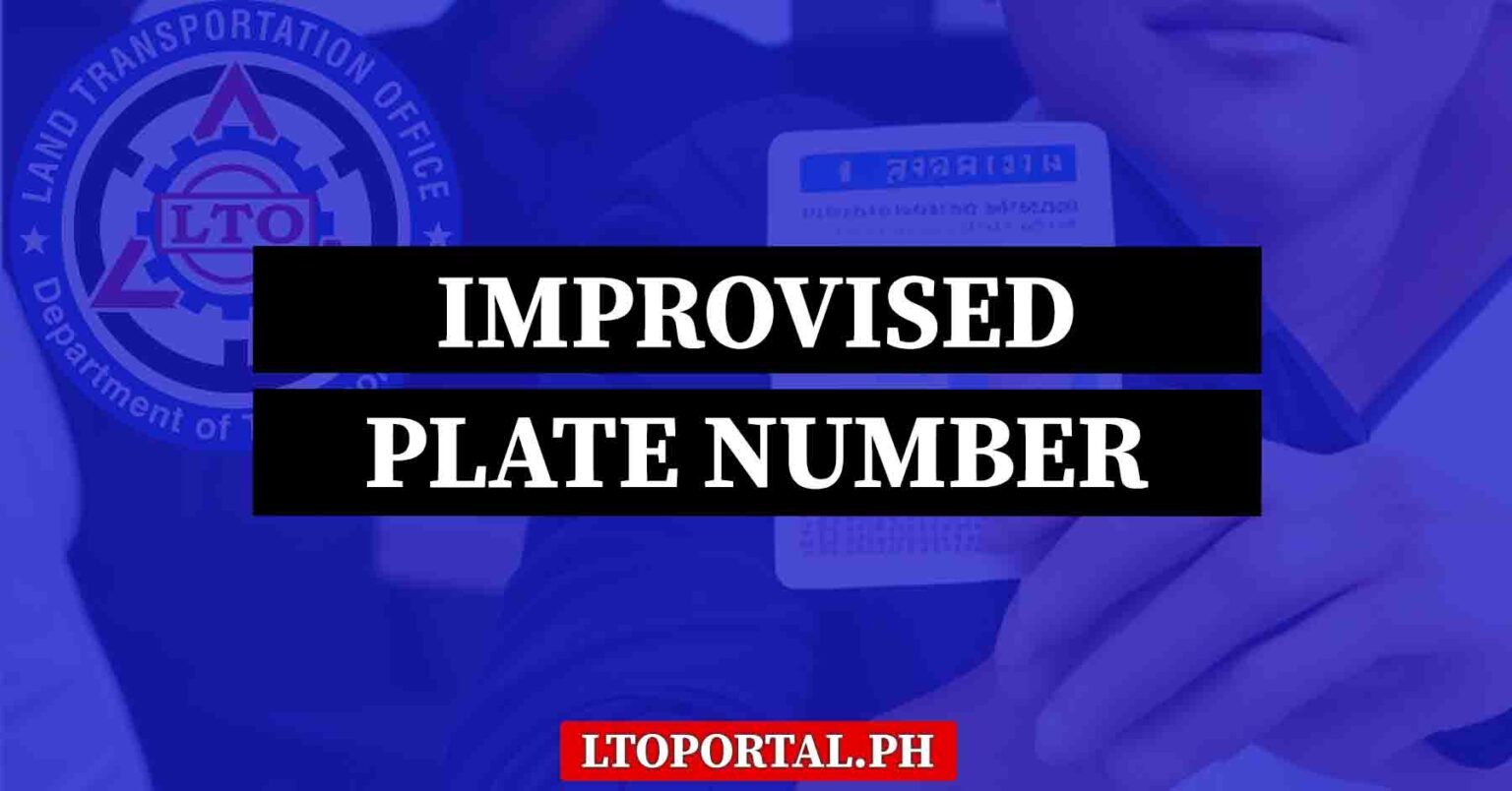 LTO New Temporary and Improvised Plate Number For Motorcycle