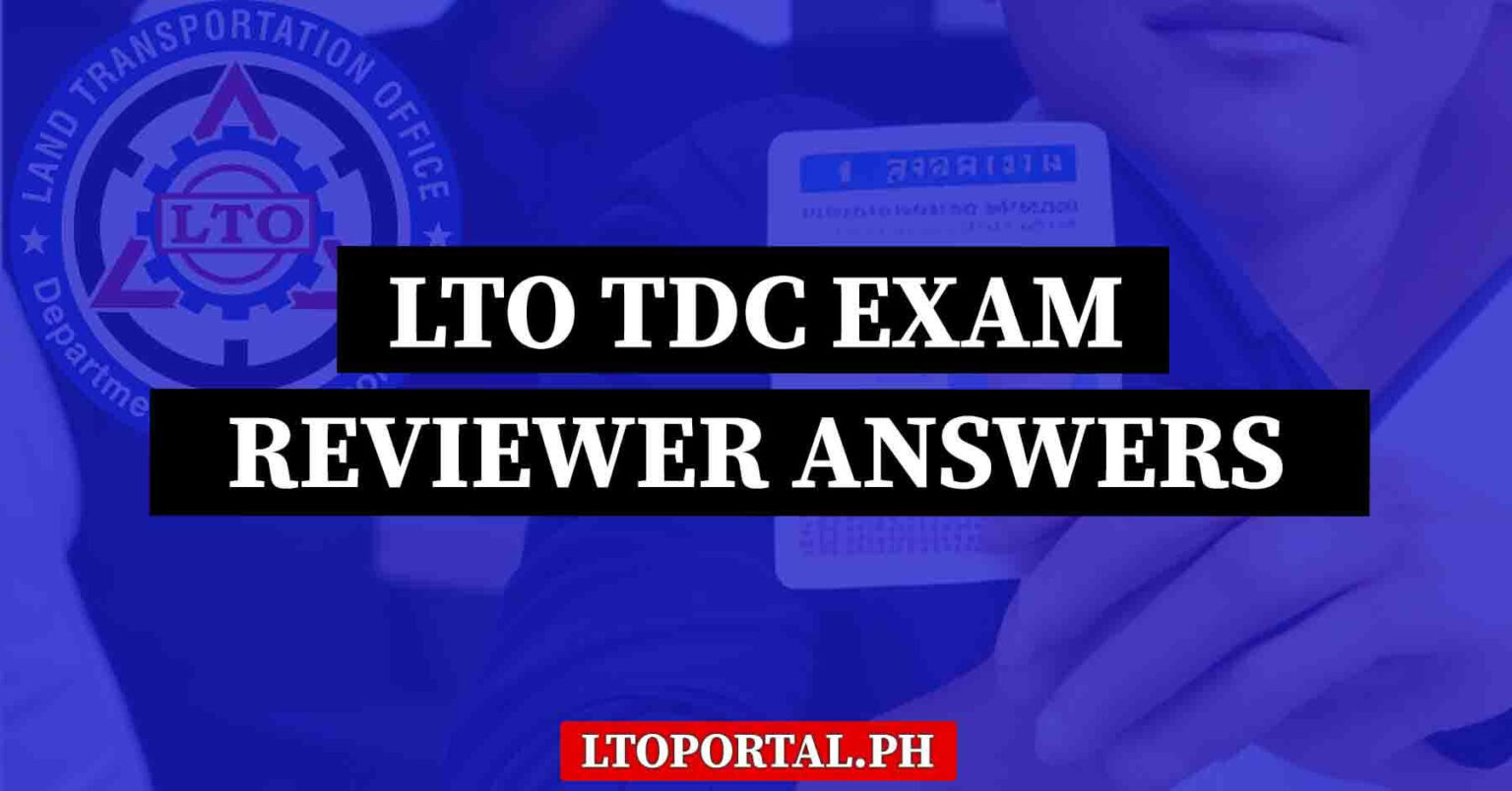 LTO TDC Exam Answer Key