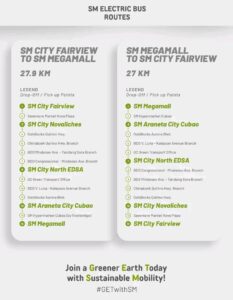 Electric Bus Routes in Metro Manila