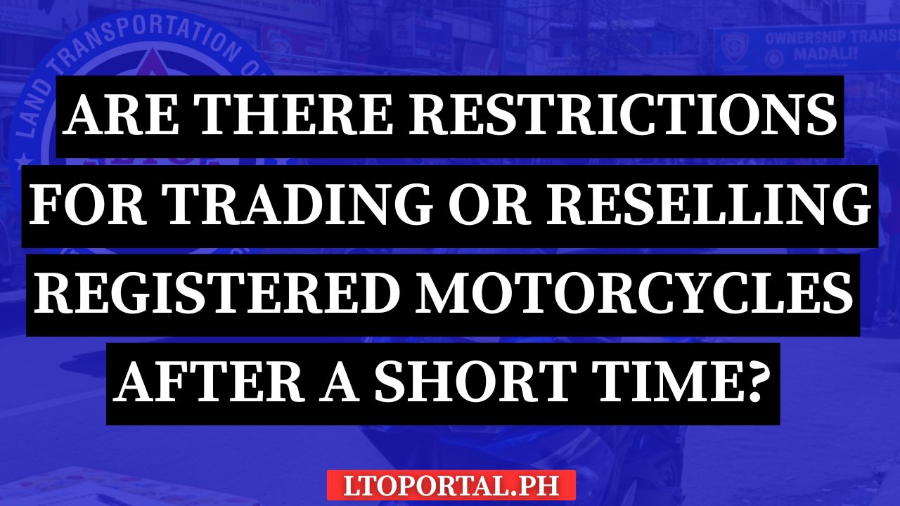 Are There Restrictions for Trading or Reselling Registered Motorcycles ...